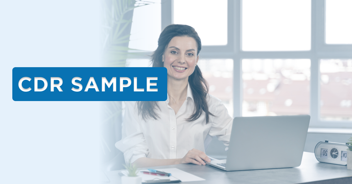 CDR Sample: EA Approved CDR Samples